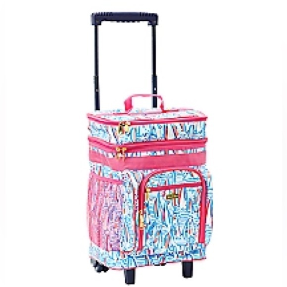 Lilly Pulitzer | Bags | Nwt Lilly Pulitzer Rolling Cooler Bag Red Right ...